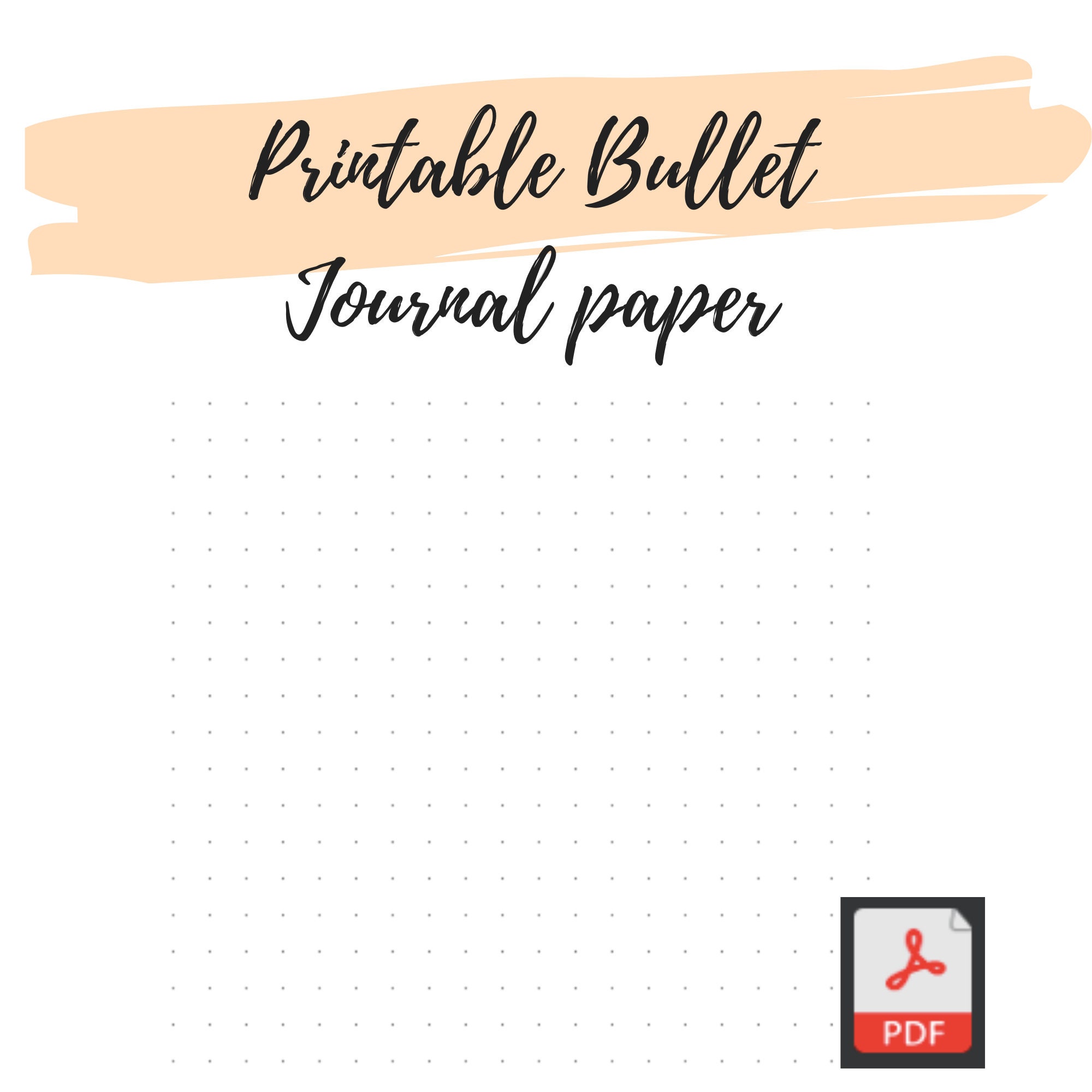 Grid Dot Graph Paper Printable Bullet Journal Paper Print at Home Dot ...