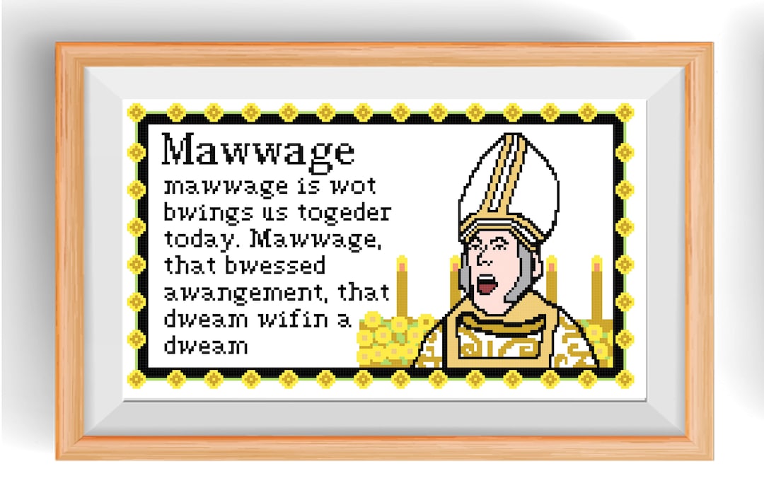 Mawwage - the Princess Bride - Cross Stitch Pdf Download - Etsy