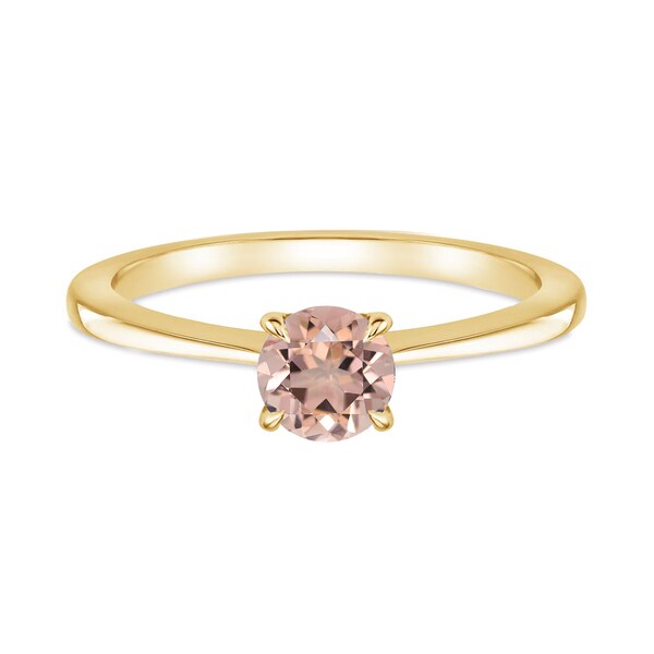 Morganite Solitaire - Etsy