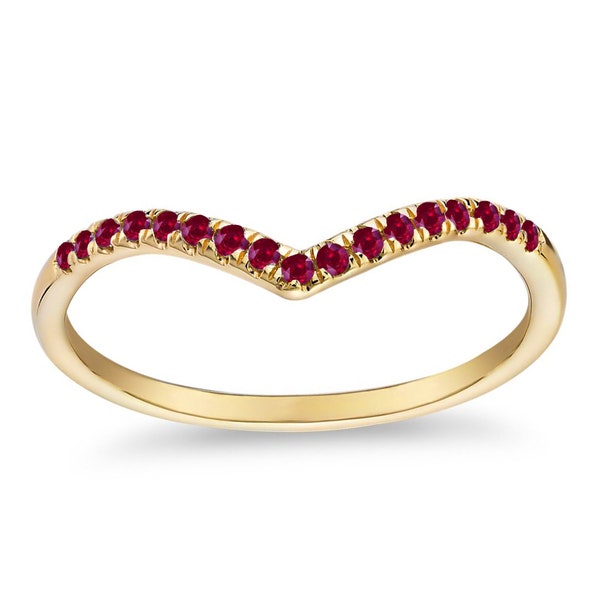 Ruby Wedding Band - Etsy