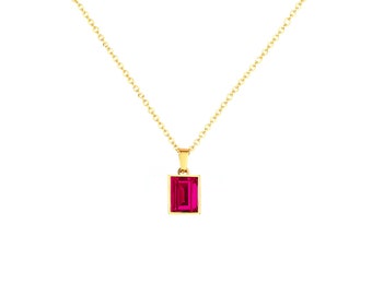 Emerald Cut Ruby - Etsy