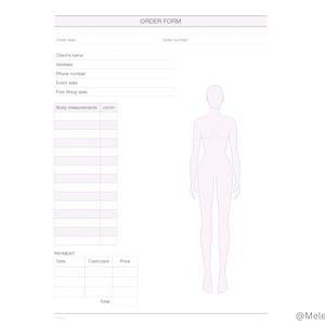 Printable Custom Clothing Order Form - Etsy