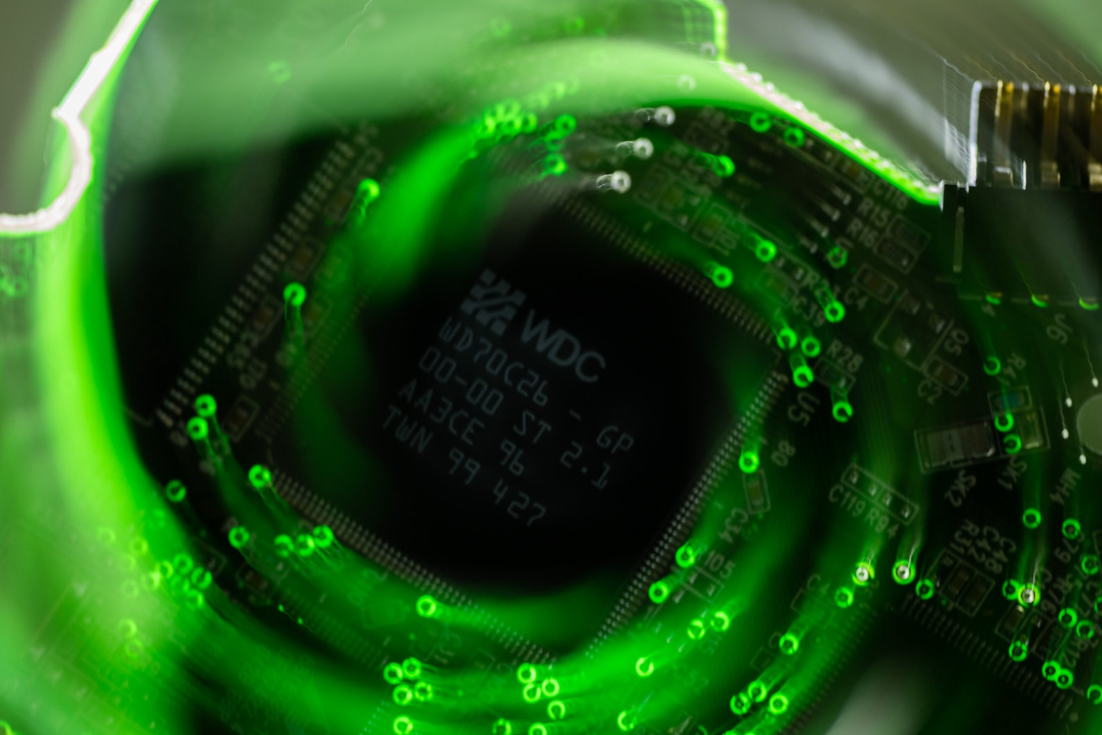 Cyberpunk Vortex Cyber Void Circuit Board Print | Etsy