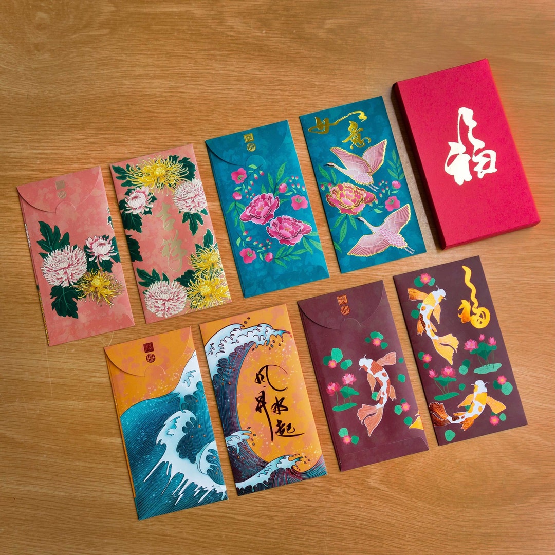 8 X Red Packets assorted Design for All Occasions, Chinese New Year ...