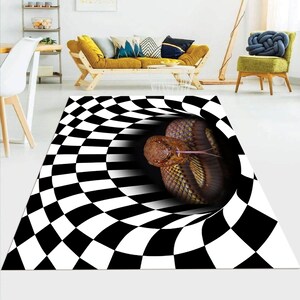 Vortex Illusion Rug Carpet, 3D Effect, Different Sizes, Optical ...