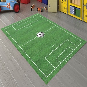 Football Field Patterned Rug, Non Slip Rug,soccer Pitch Football Field ...