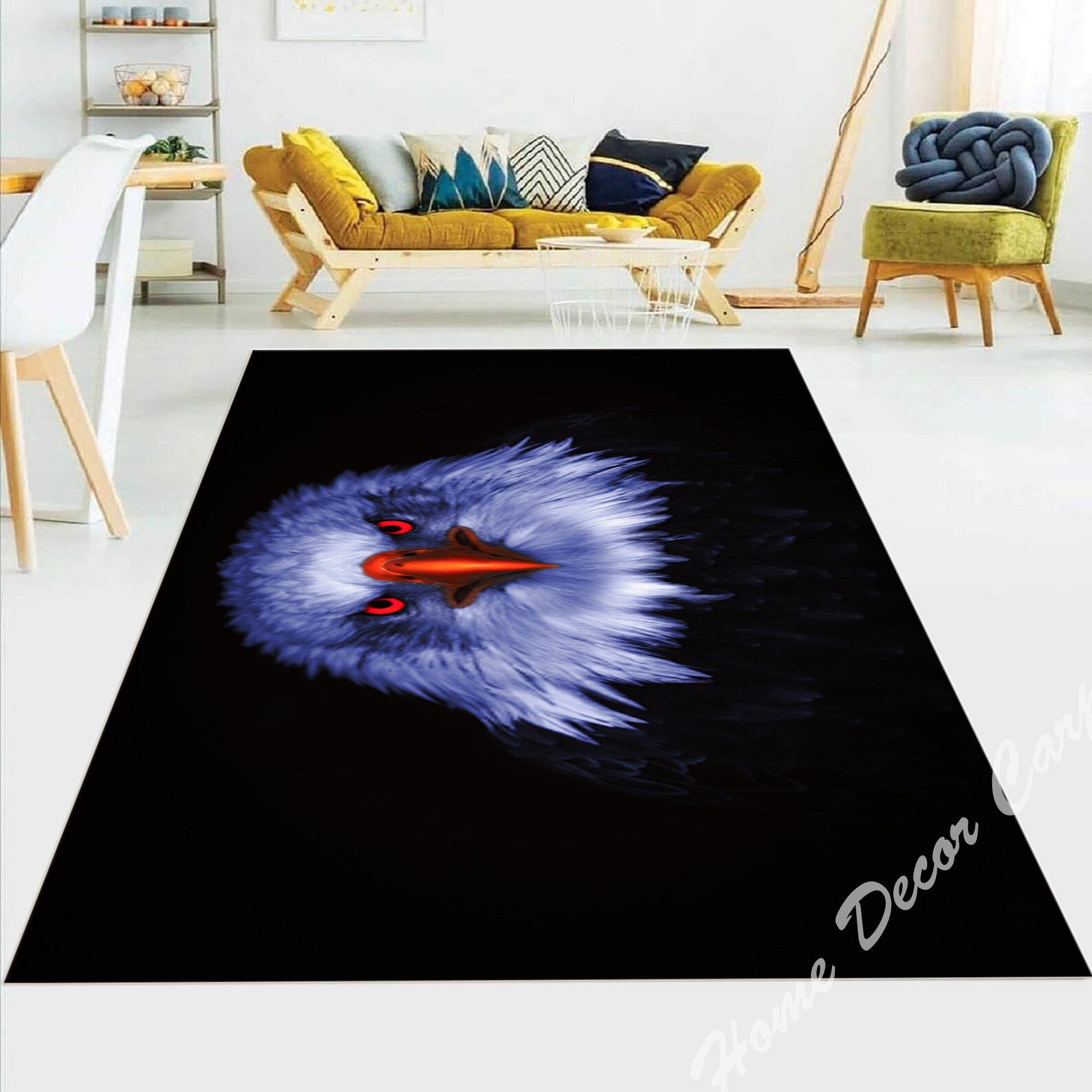 Brightened Eagle Decor Rug Popular Rugs Themed Rugs Home - Etsy