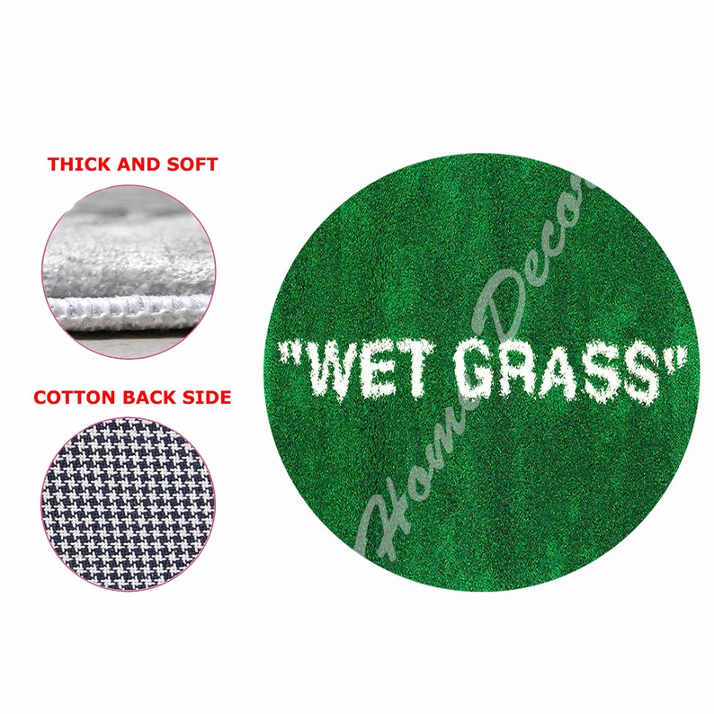 Wet Grass Weet Grass Round Rug Patterned Rug Wet Grass Rug - Etsy