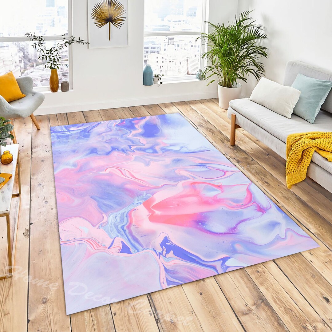 Liquid Paint Pink and Purple, Liquid Paint Rug, Abstract Paint Rug ...