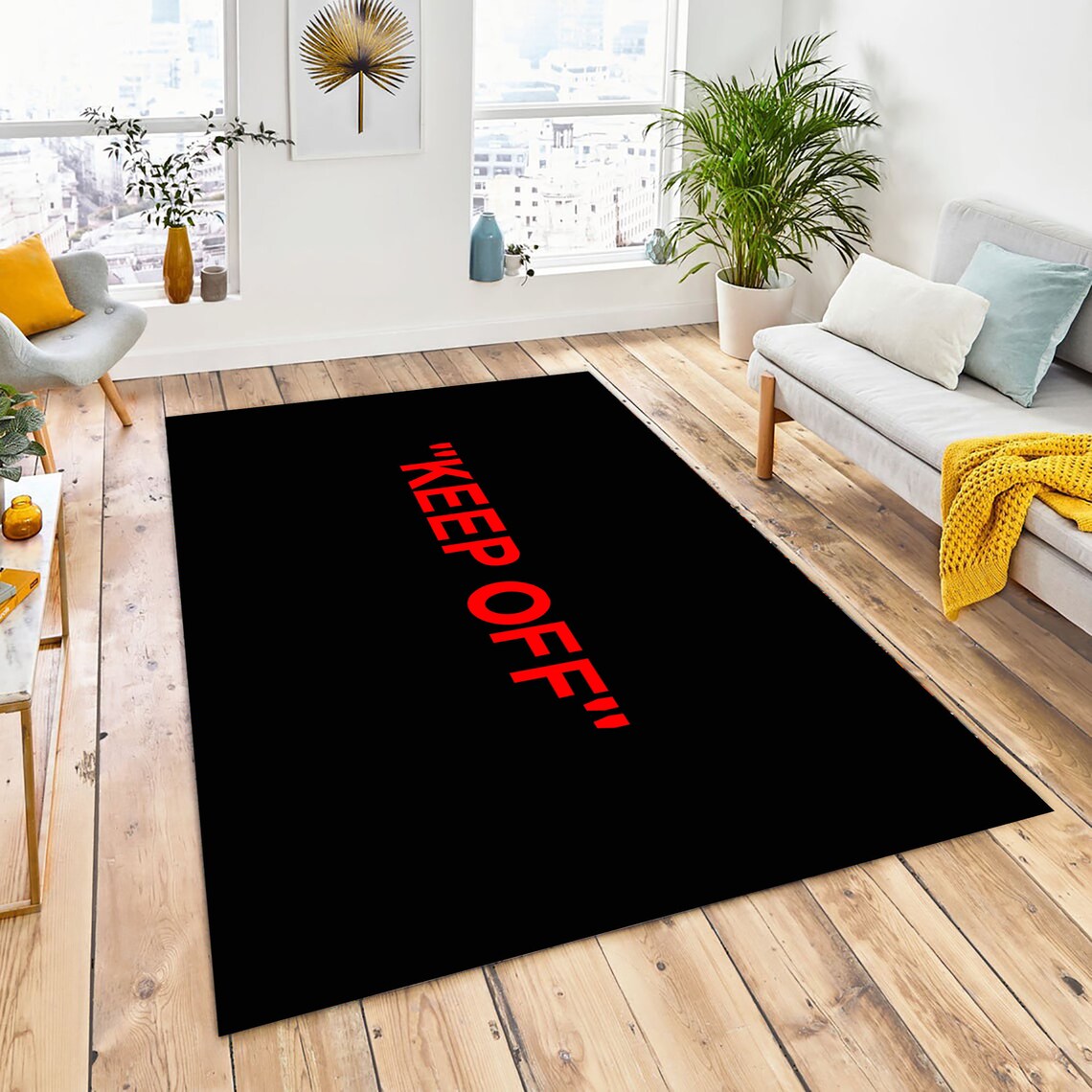 Black and Red Rug Keep off Rug Keep off Carpet Solid Decor - Etsy