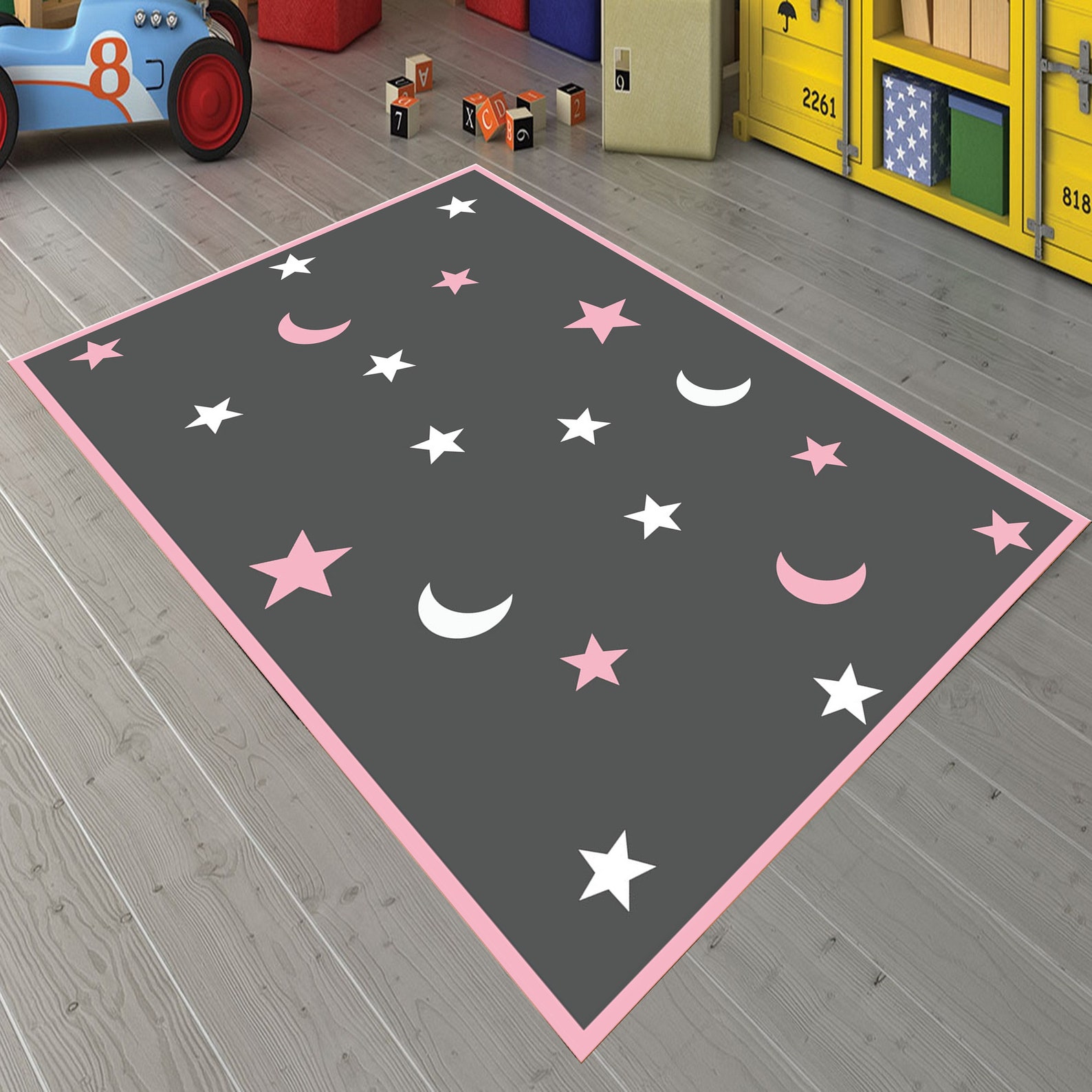 Moon Star Patterned Rug Moon & Stars Rug Decorative Rug - Etsy