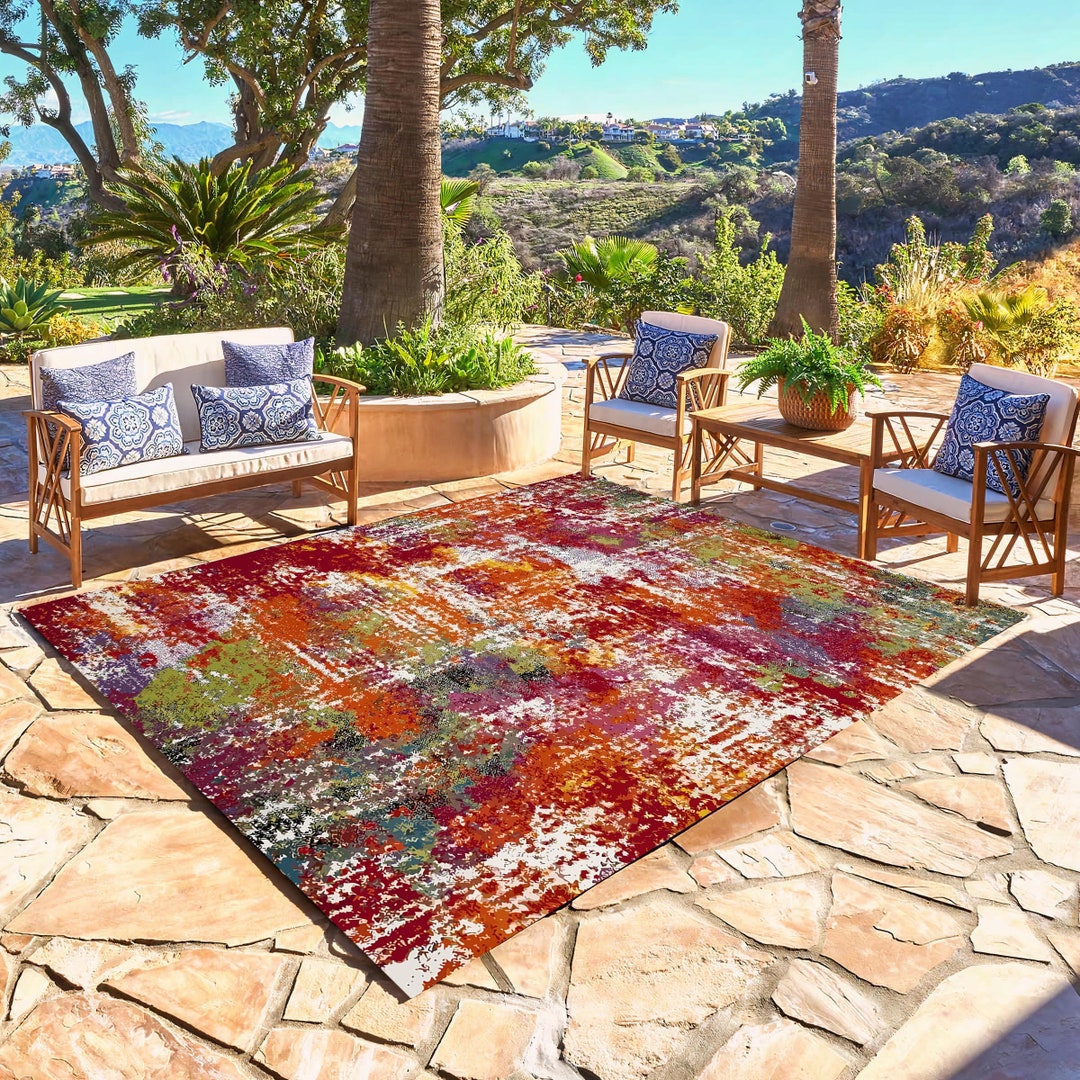 Outdoor Patio Rug,outdoor Rug,farmhouse Rug,garden Decor,patio Rug ...