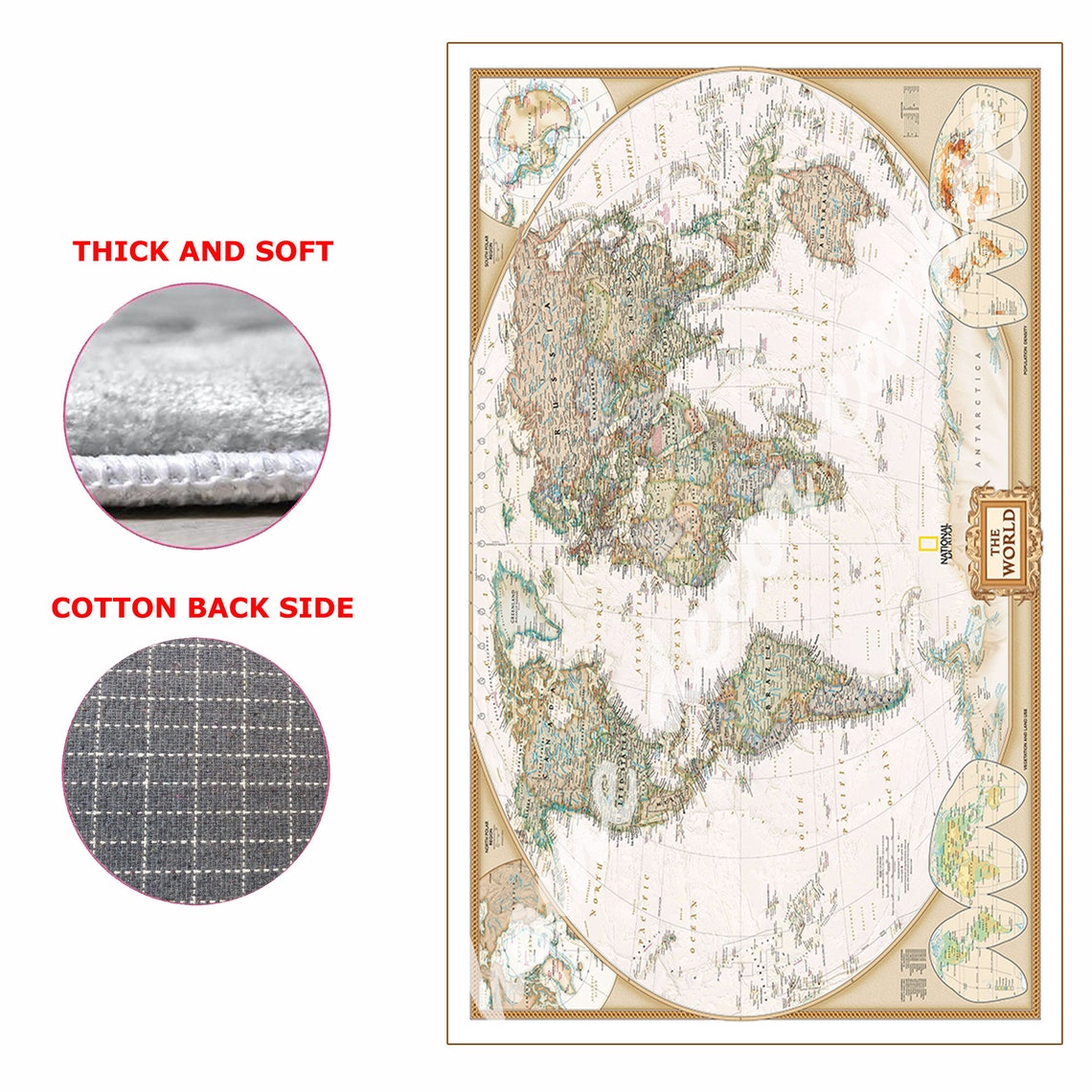 World Map National Geographic Earth Globe Map Large World - Etsy