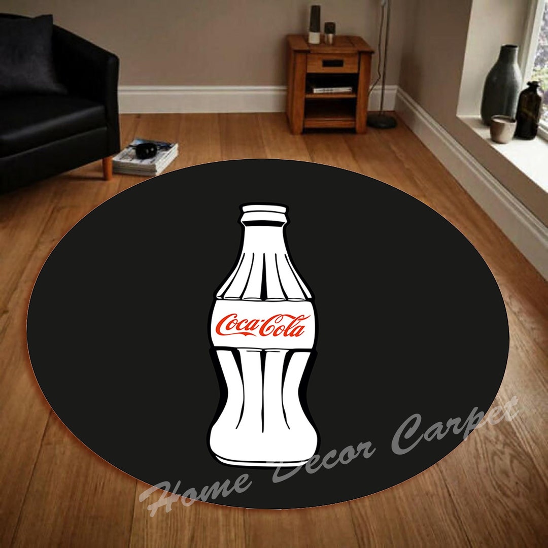 Coca Cola, Coca Cola Rug, Round Rug, Round Carpet, Popular Rug, Themed ...