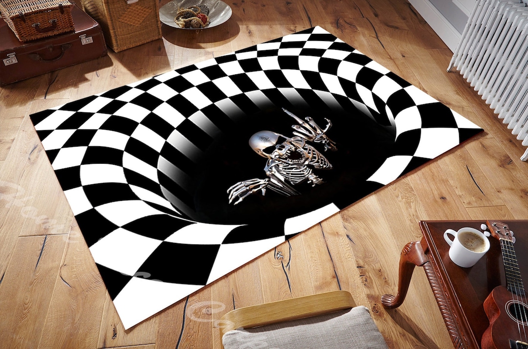 Vortex Illusion Rug Carpet, 3D Effect, Different Sizes, Optical ...