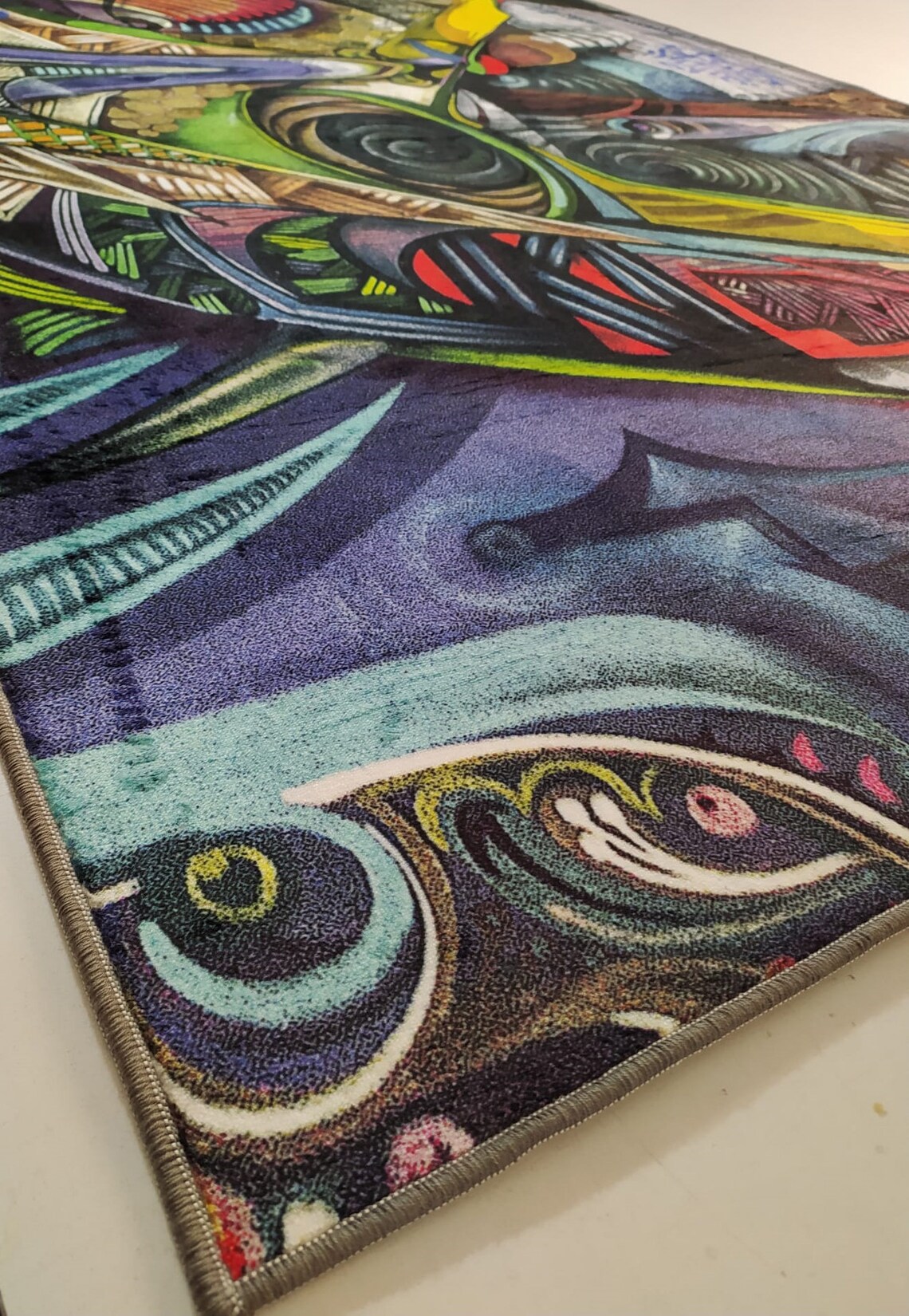 Colorful Rug Abstract Art Rugs Psychedelic Rug Colorful | Etsy