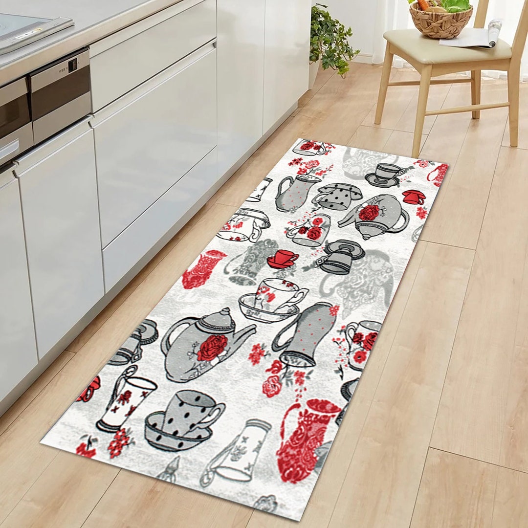 Non Skid Washable Kitchen Runner Rug, Cook Area Rug,cotton Kitchen ...