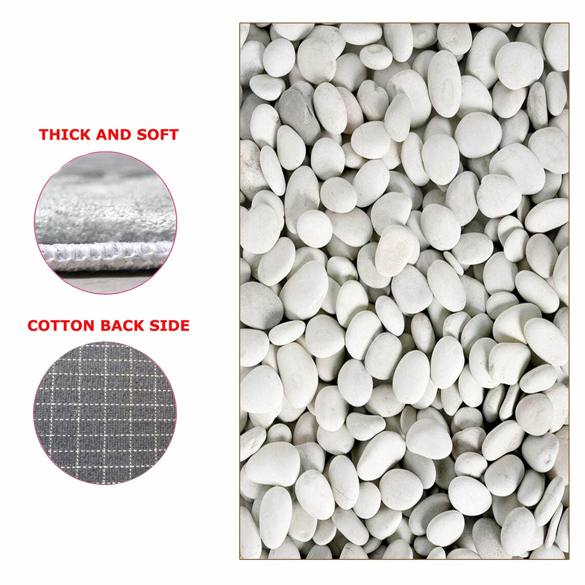 Pebble Patterned Mat Bathmat Bathroom Rug Soft Bath Mat | Etsy