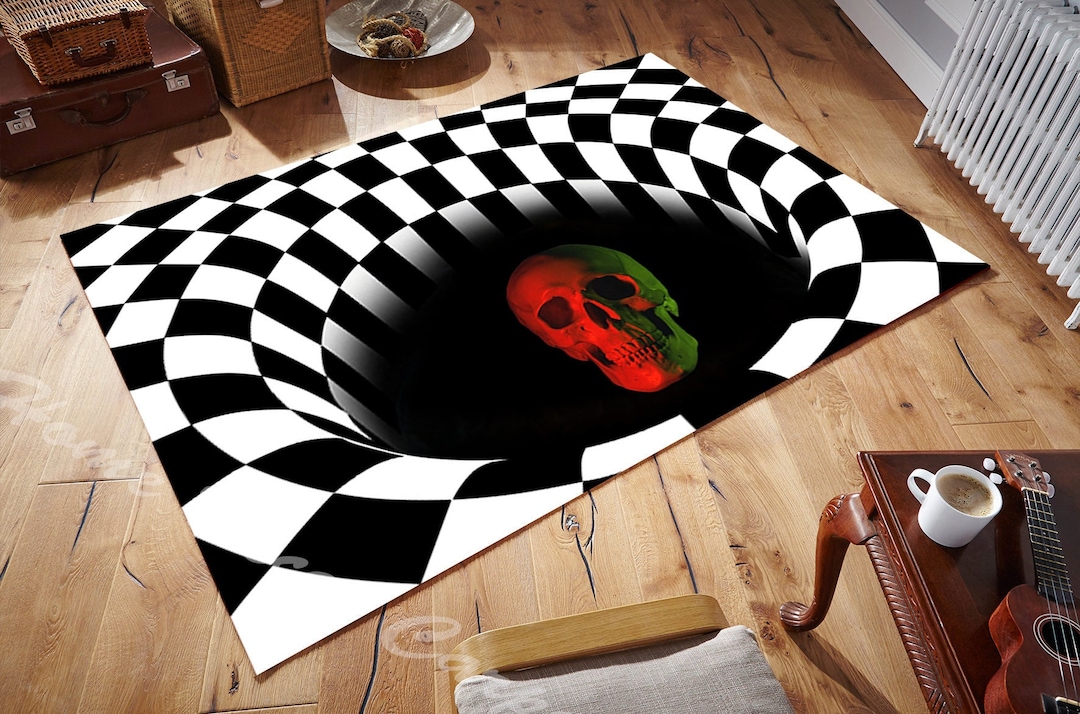 Vortex Illusion Rug Carpet, 3D Effect, Different Sizes, Optical ...