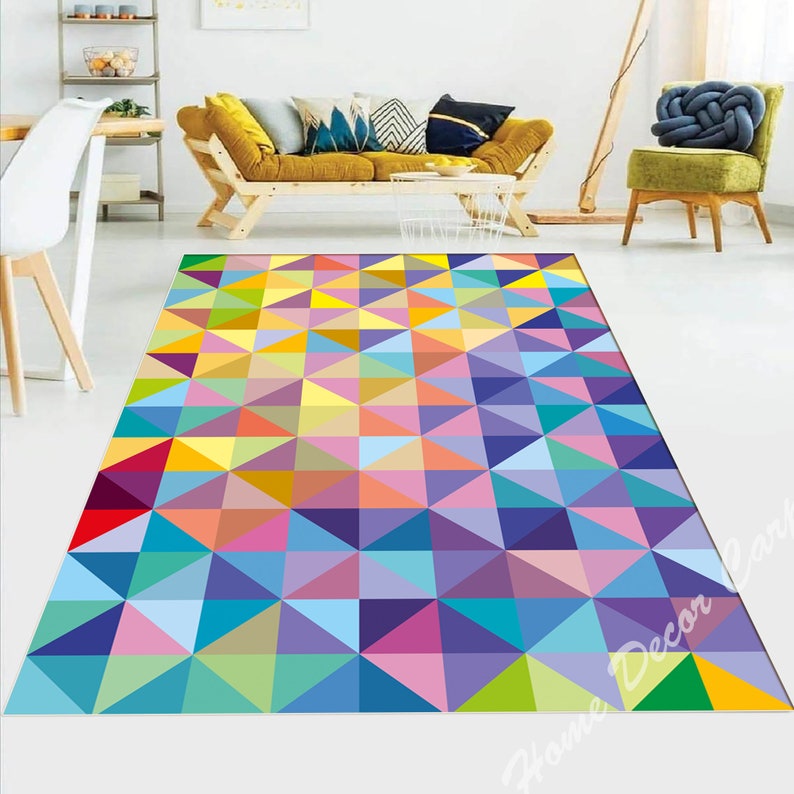 Postcard From Sweden Colourful Rug Patchwork Patterned Rug - Etsy