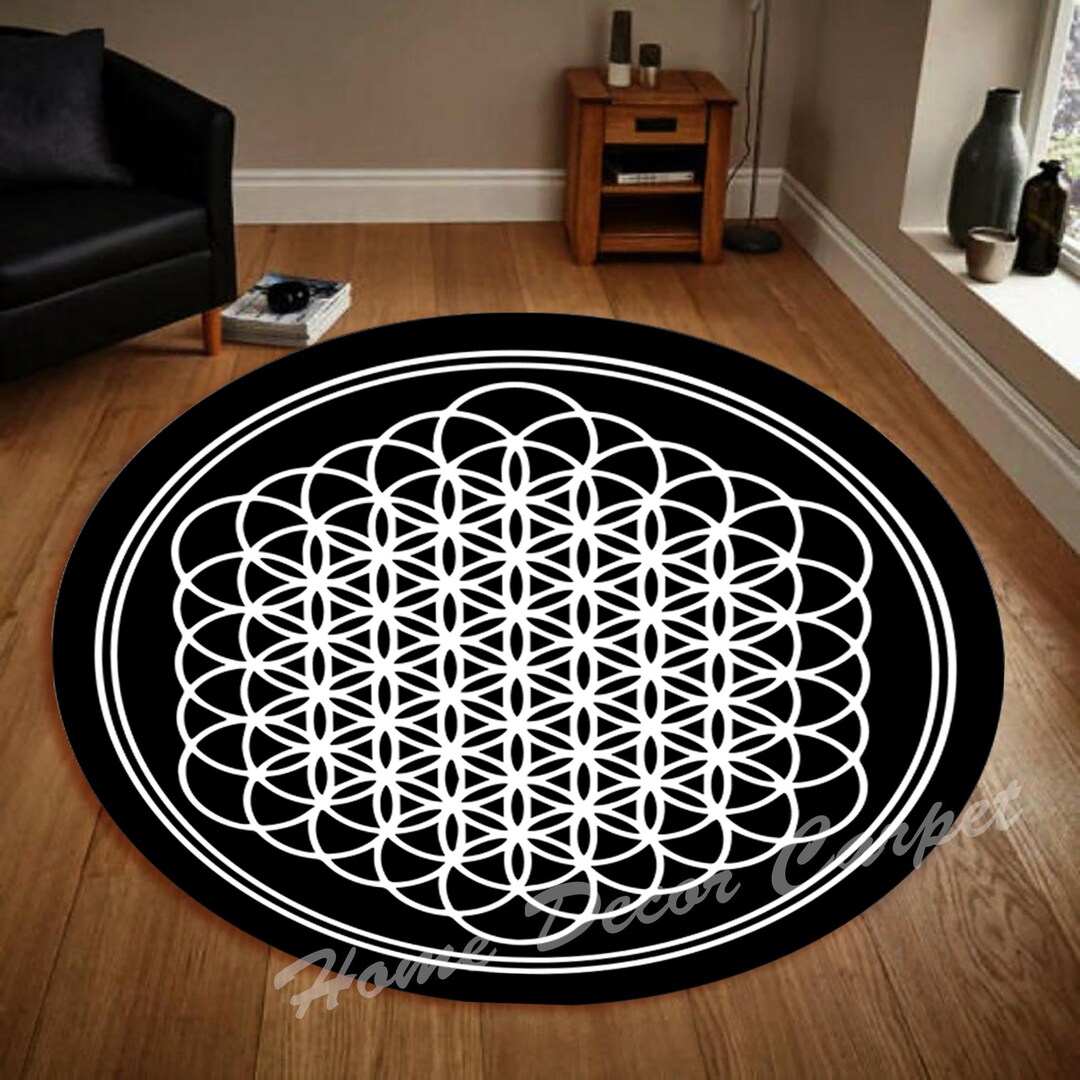 Sacred Geometry Rug, Flower of Life, Flower of Life Rug, Spiritual Rug ...