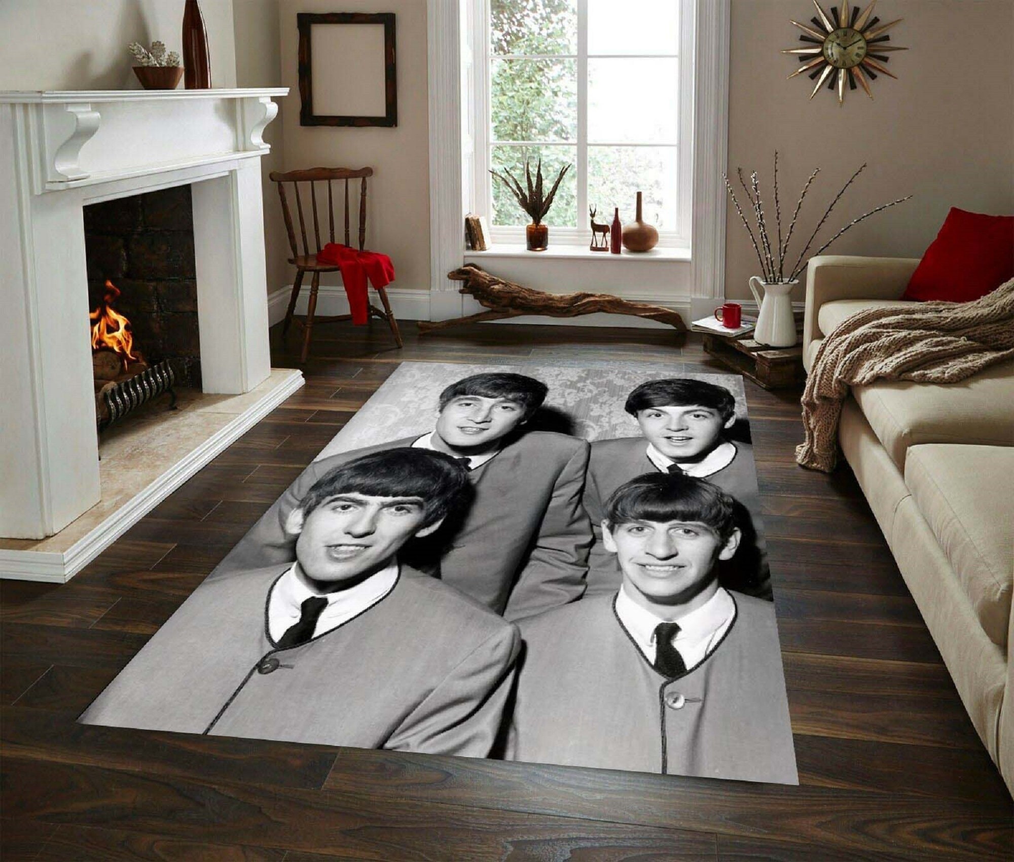 Rug Carpet Beatles Rug Beatles Carpet Fan Carpet Area | Etsy