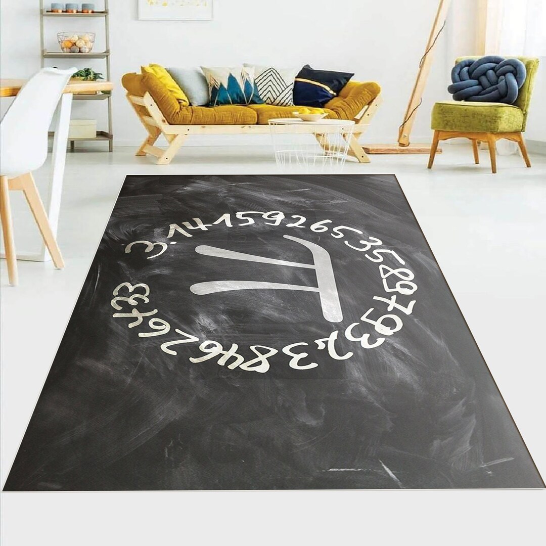 Pi Number Rug, Education Rug, School Rug, Maths Floor Rug, Decorative ...