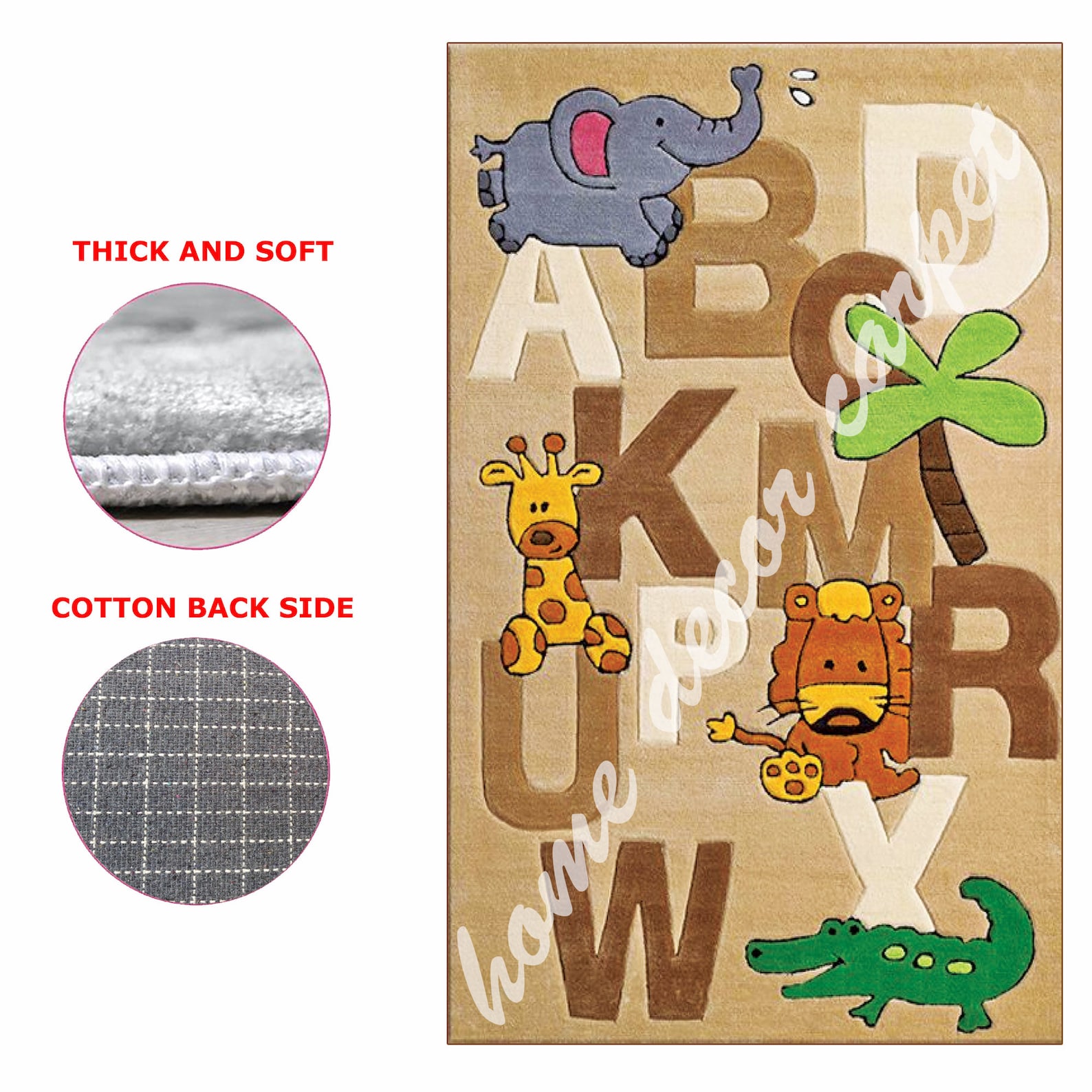 Alphabet Kids Rug Kids Play Mat Kids Play Room Rug Animal - Etsy