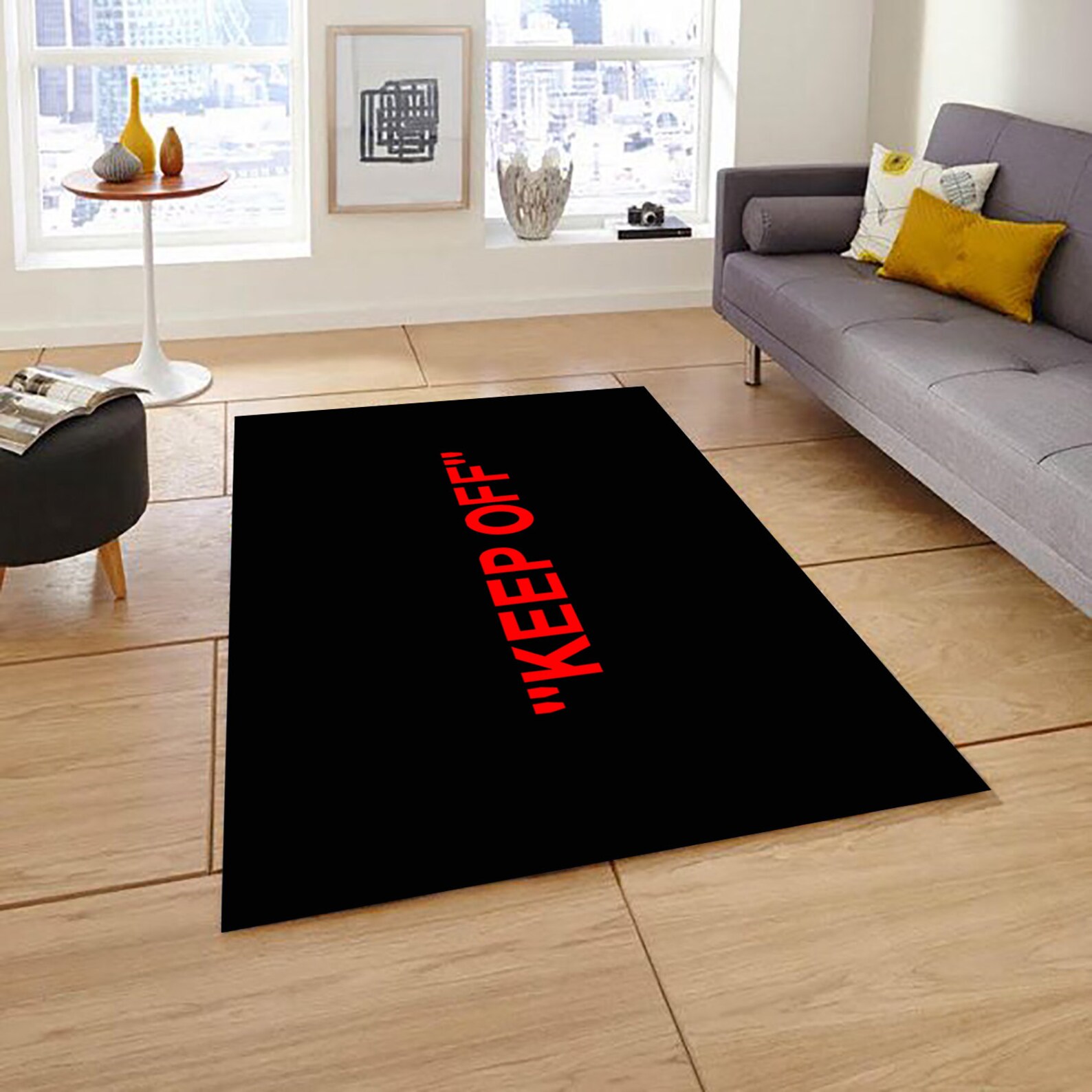 Black and Red Rug Keep off Rug Keep off Carpet Solid Decor - Etsy