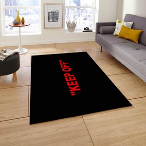 Black and Red Rug, Keep off Rug, Keep off Carpet, Solid Decor Carpet ...