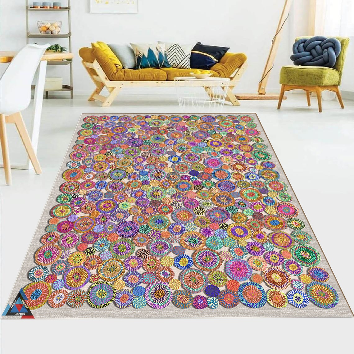 Abstract Painting Rug Rugs for Bedroom Bedroom Rug Colorful - Etsy
