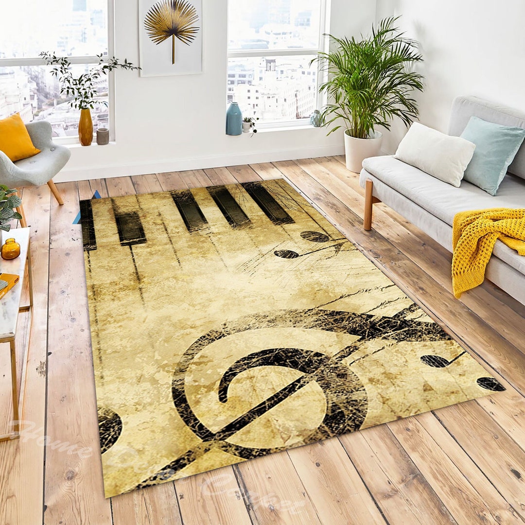 Keys, Treble Clef, Notes, Music, Piano Rug, Wall Rug, Texture, Antique ...