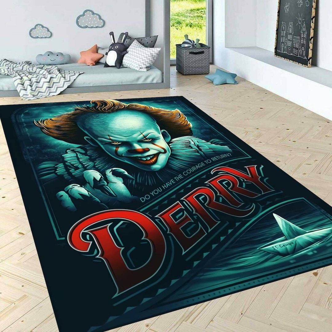 Pennywise Rug, Horror Movie Area Rug, Horror Movie Carpet,rug,modern ...