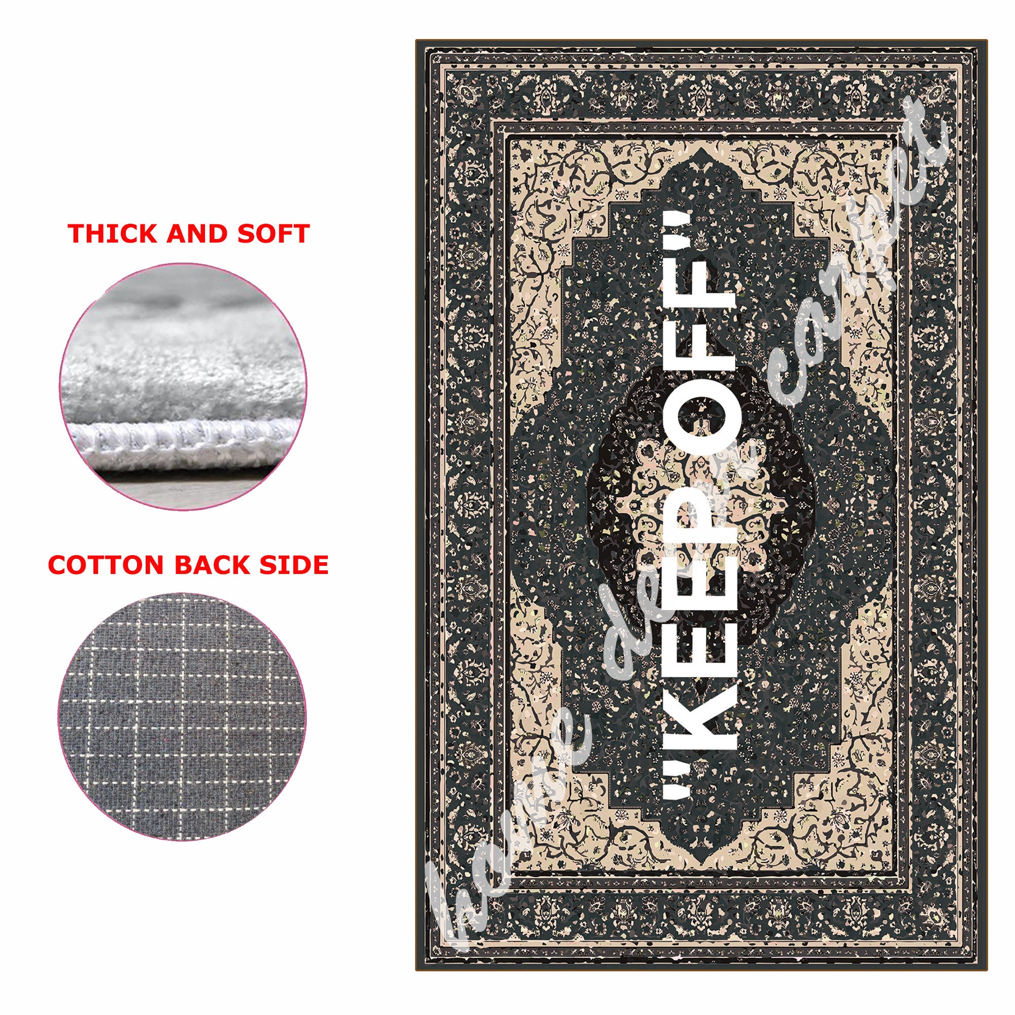 Classic Keep Off Rug Keep off Carpet Fan Carpet | Etsy