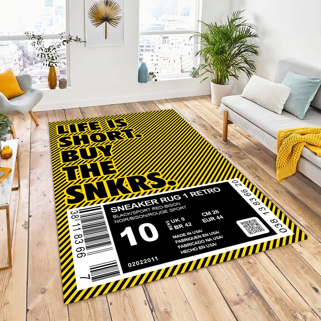 Sneaker Rug,traffic Sign,personalized Gifts,sneakerhead Gifts,hypebeast ...