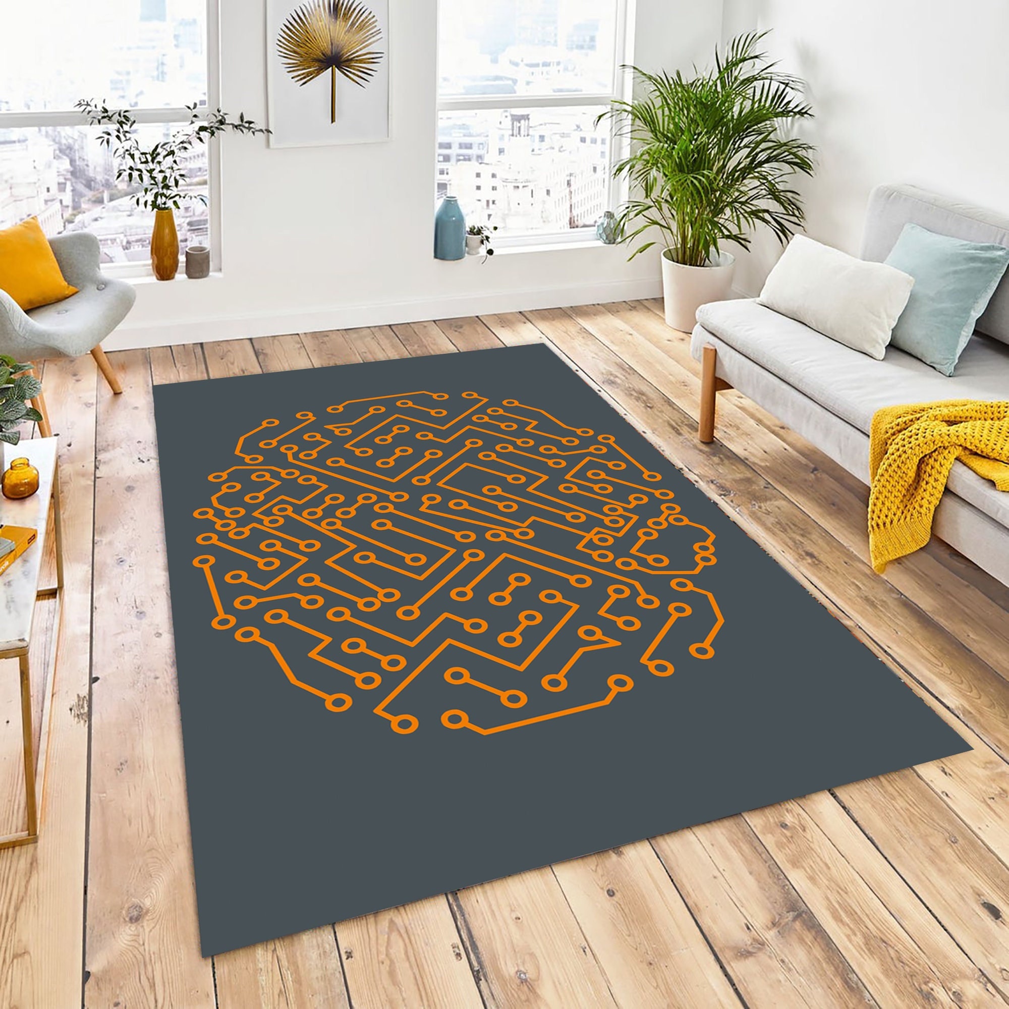 Circuit Board Pattern Floor