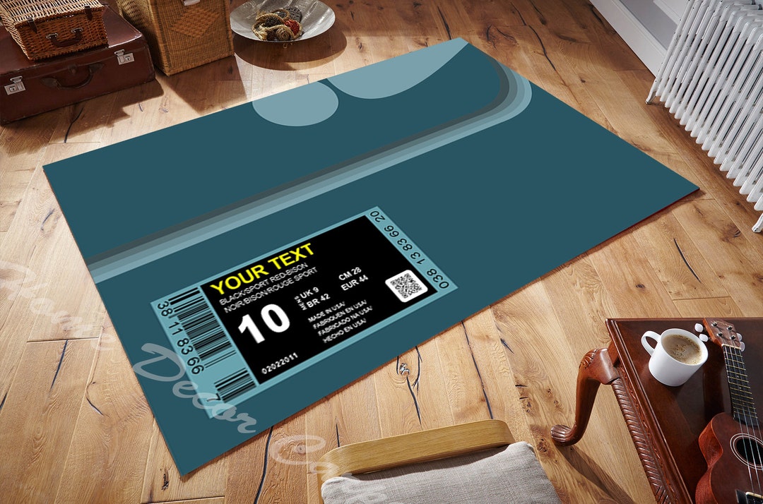 Your Text,your Name,shoebox,shoebox Rug,sneakerhead Gifts,sneaker Rug ...