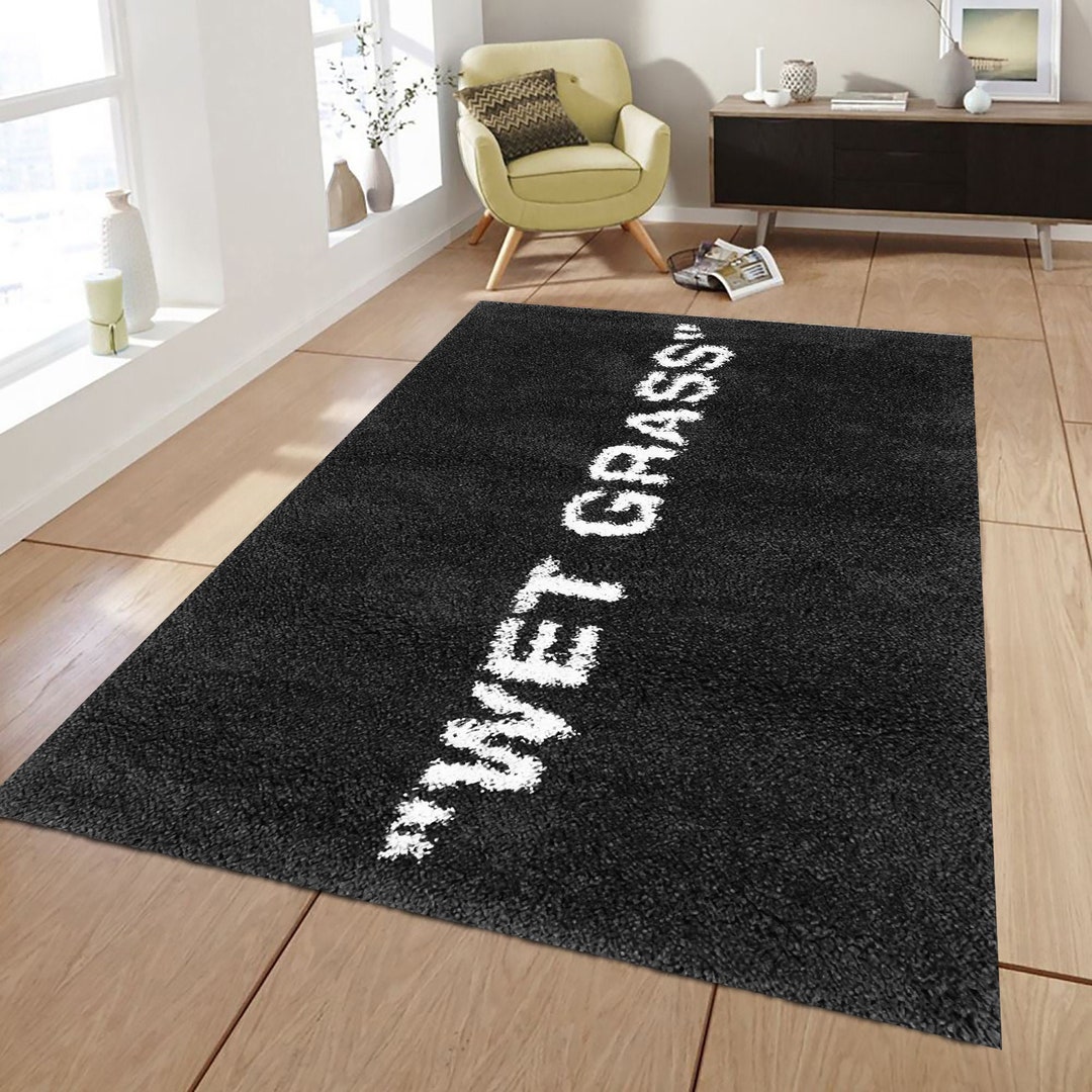 Wet Grass Patterned Rug, Wet Grass Rug, Wet Grass, 3D Patterned Non ...