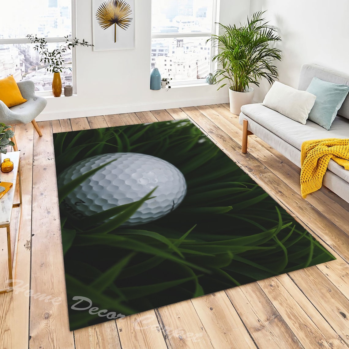 Golf Ball Sport Rug Large Area Rug Home Decor Rug Living - Etsy