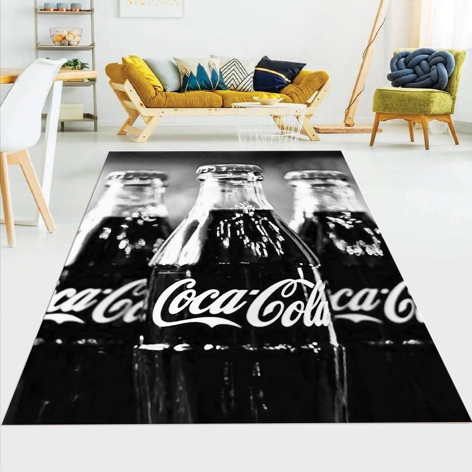 Coke Rug,bottle Pattern,coca Cola,kitchen Runner,coca Cola Decor,coca ...