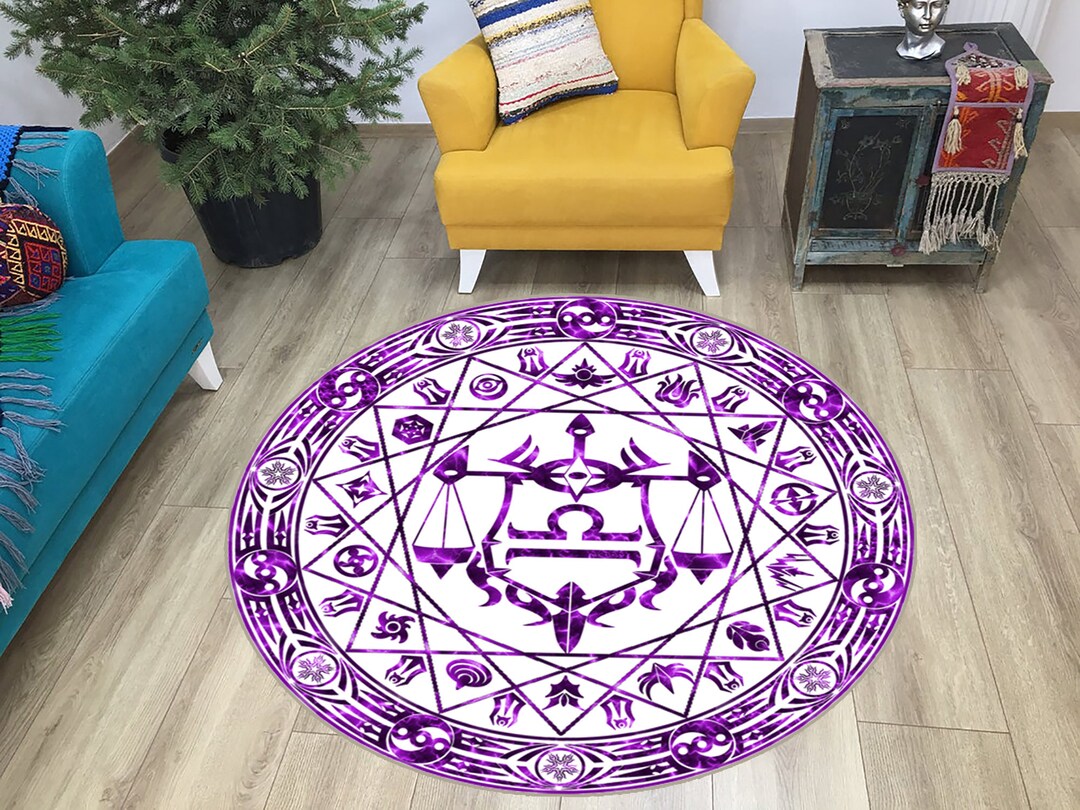 Occult Magic Circle, Magic Rug, Magic, Circle Magic, Symbol Round Rug ...