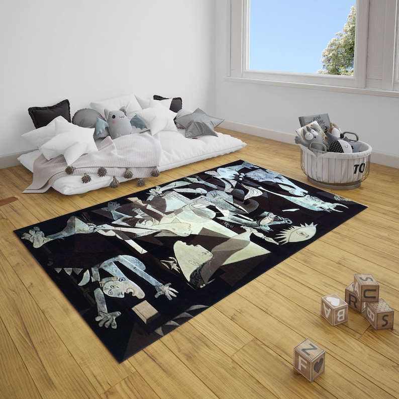 Picasso Guernica Picasso Rug Print Color Version Painting | Etsy