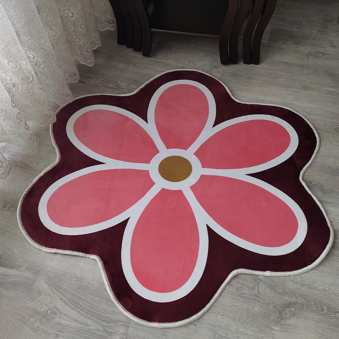 Flower Rug Soft Flower Rug Decorative Rug Home Decor Flower - Etsy