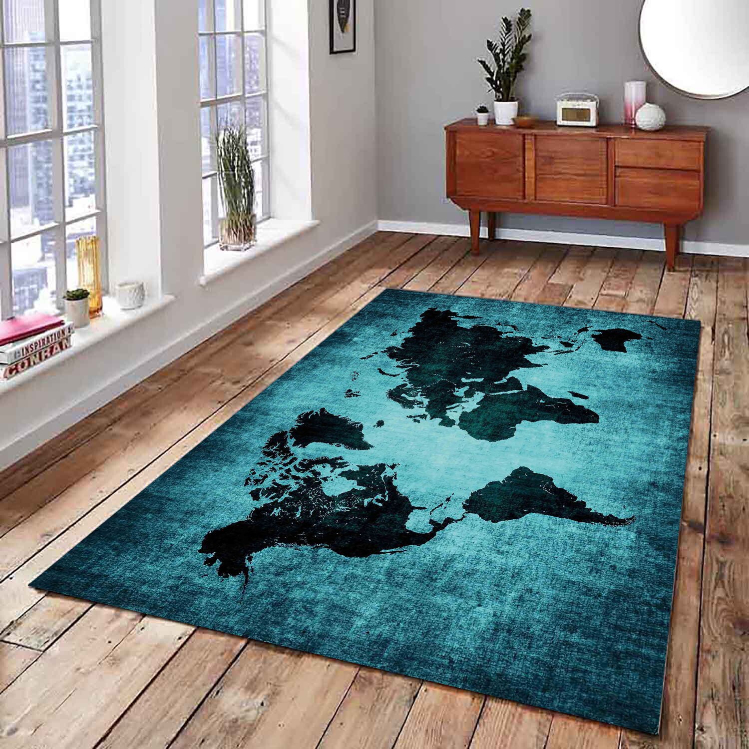 Large World Map Carpets Rug Bedroom Kids Baby Play Crawling - Etsy