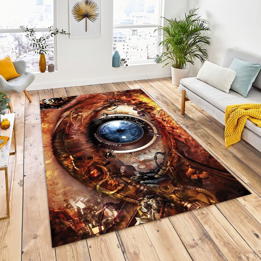 Steampunk Eye Area Rug: Modern Art, Living Room Decor - Etsy