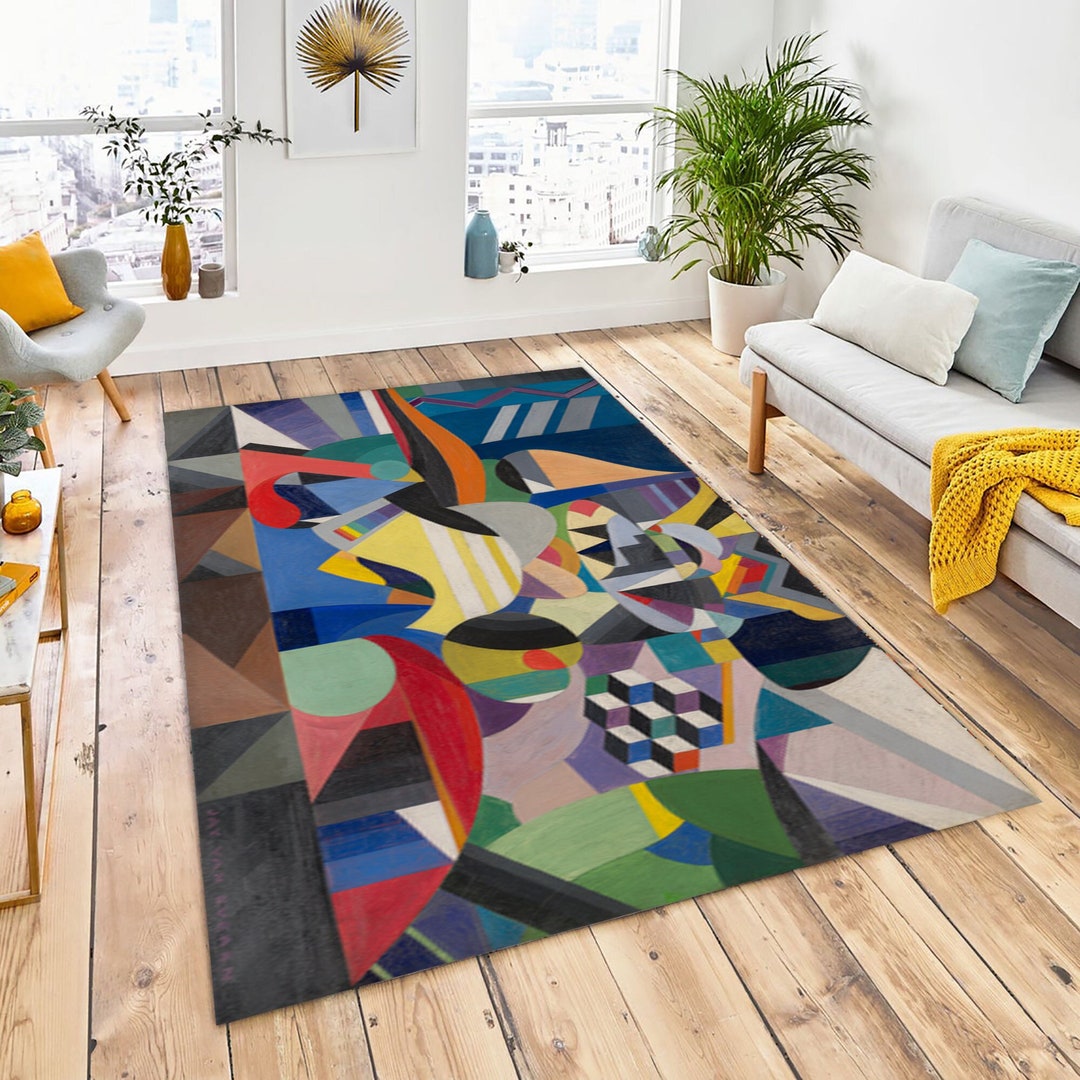 Lady in Abstract, Modern, Abstract, Art, Prints, Style Abstract Rug ...