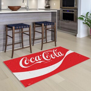 Coca Cola Rug, Coca Cola Decor, Coke Rug, Kitchen Runner, Coca Cola ...