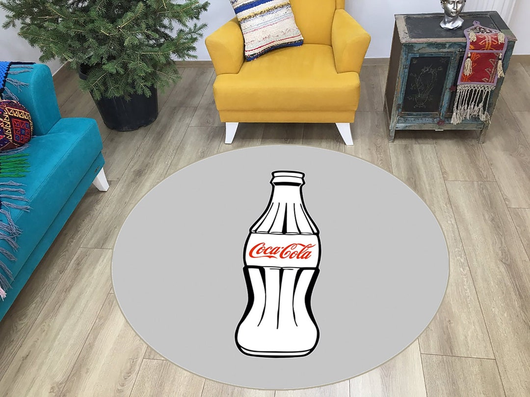 Coca Cola, Coca Cola Rug, Round Rug, Round Carpet, Popular Rug, Themed ...