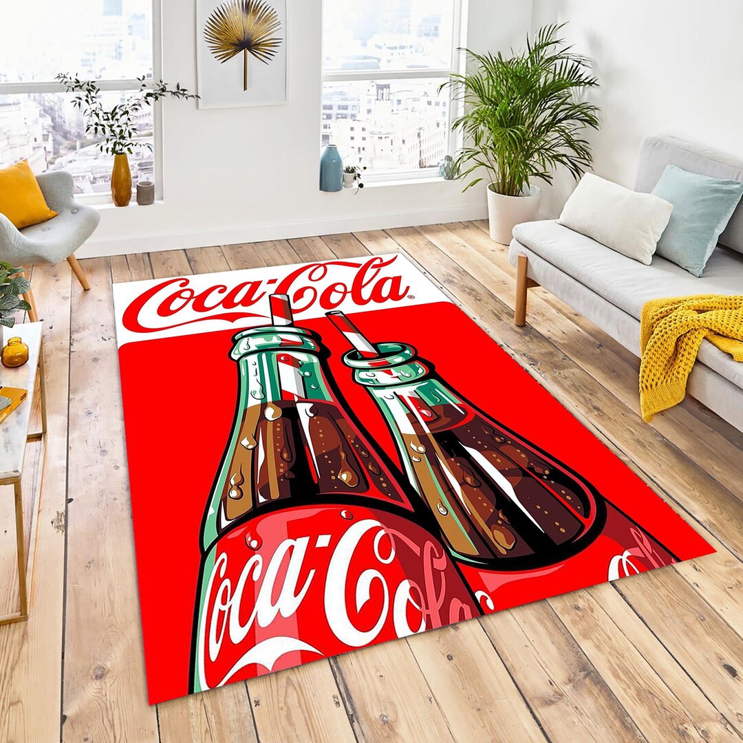 Bottle Pattern,coca Cola Decor,coca Cola Runner,coca Cola,coke Rug ...