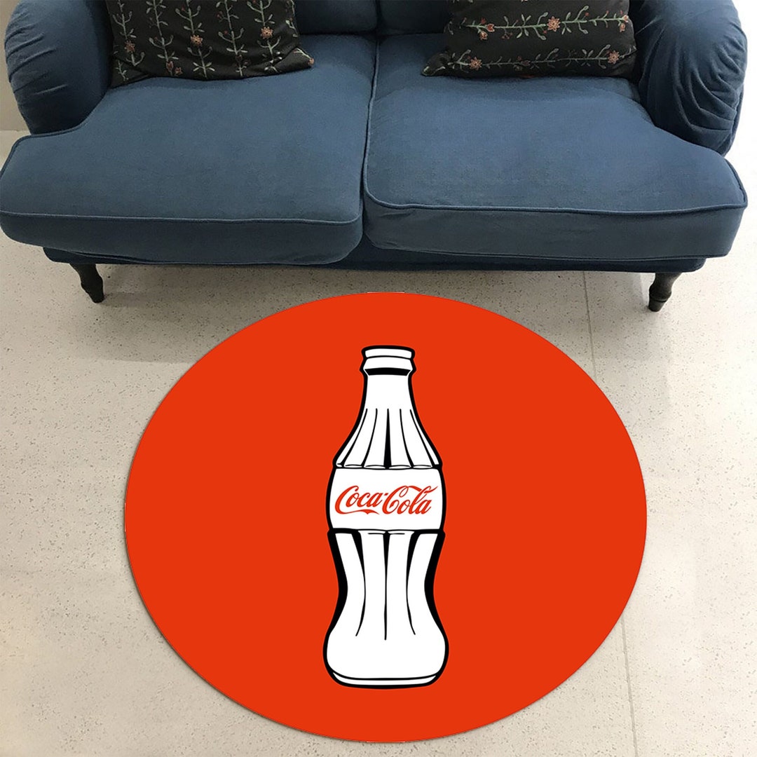 Coca Cola, Coca Cola Rug, Round Rug, Round Carpet, Popular Rug, Themed ...